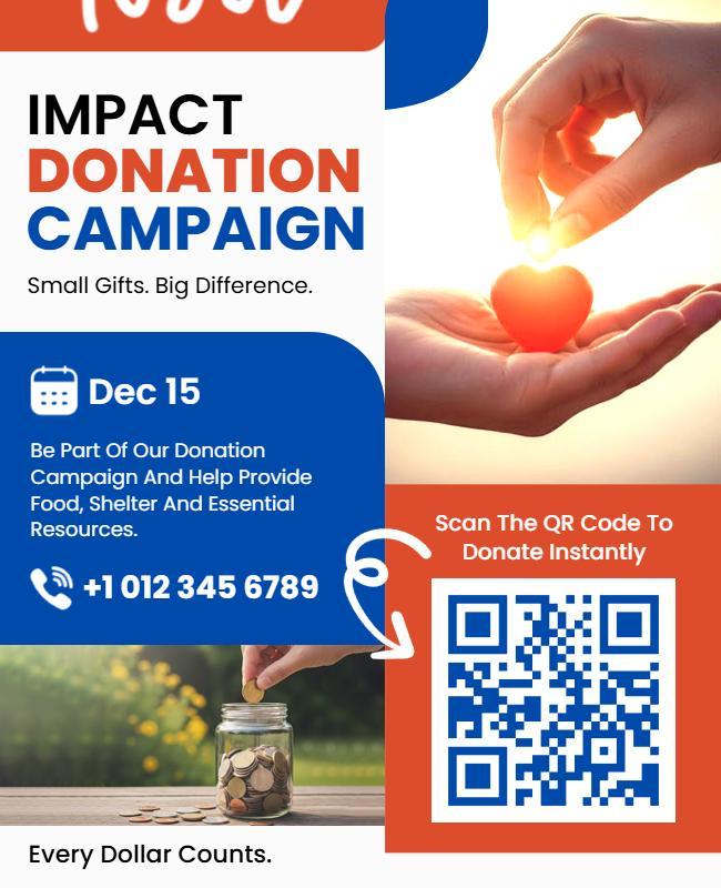 Charity Donation Campaign Flyer Template