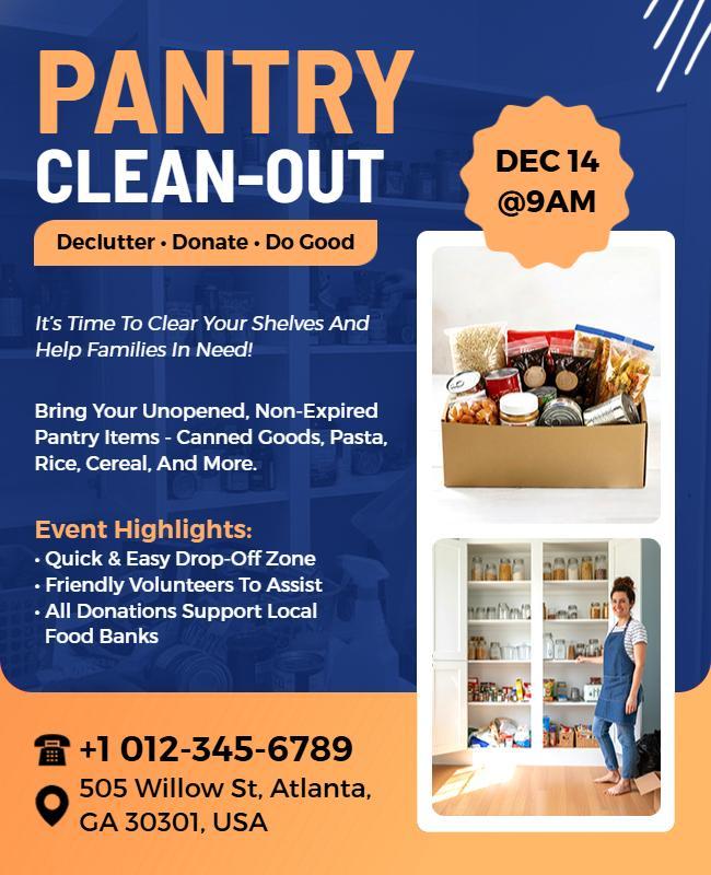 Charity Pantry Clean-Out Event Flyer Template