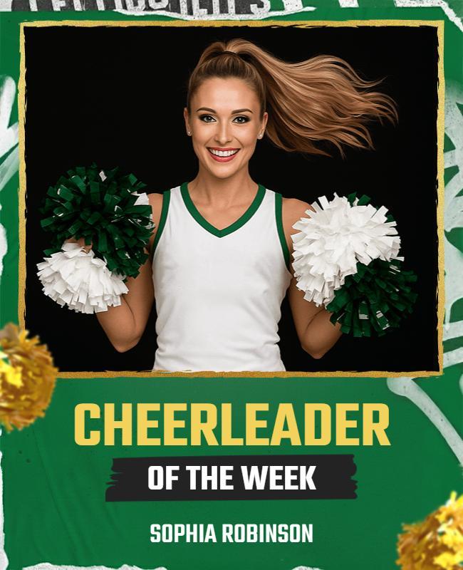 Cheerleader of the Week Announcement Flyer Template