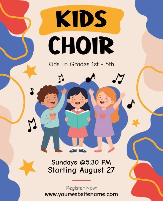 Children's Choir Event Announcement Flyer Template