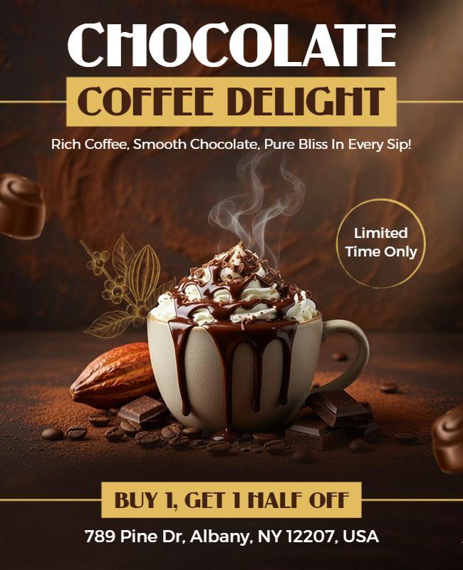 Chocolate Coffee Offer Promotion Flyer Template