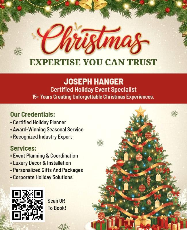 Christmas Holiday Event Planning Flyer Template