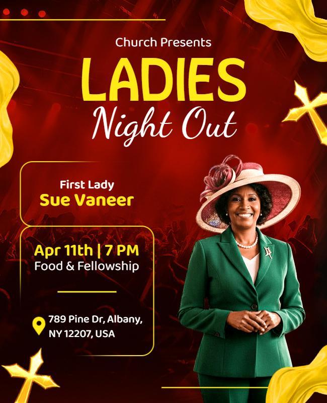 Church Ladies Night Out Event Flyer Template