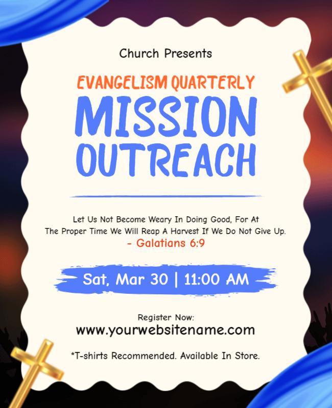 Church Mission Outreach Event Flyer Template