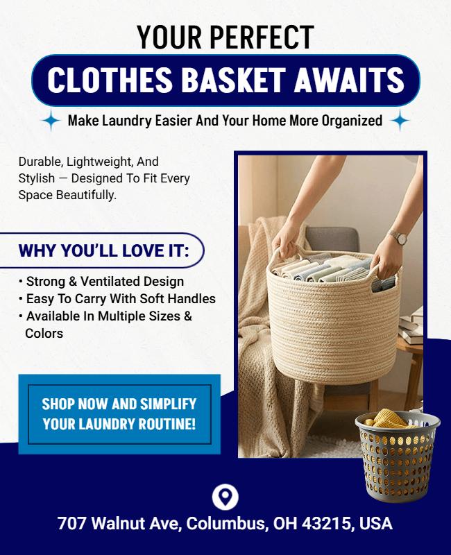 Clothes Basket Shopping Flyer Template