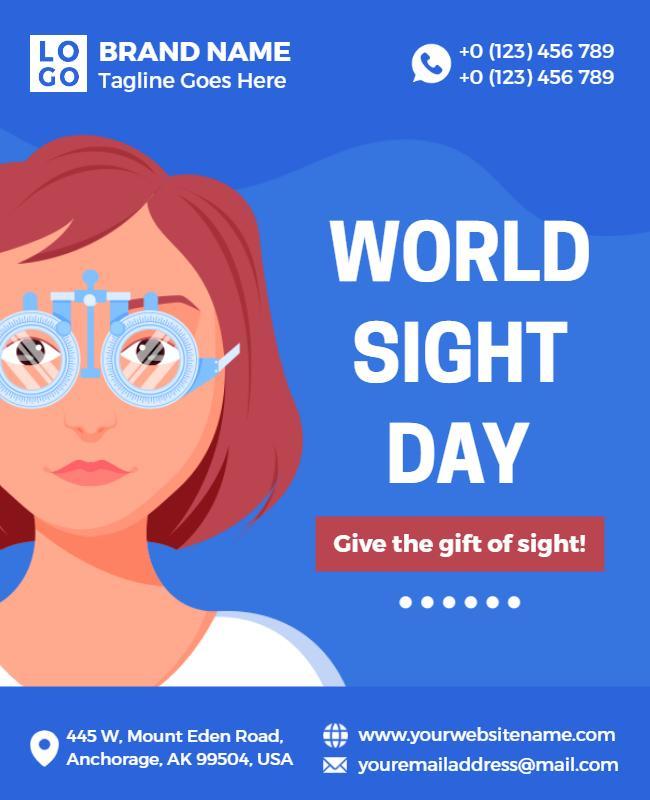 Colorful Eye Care Awareness World Sight Day Poster Template
