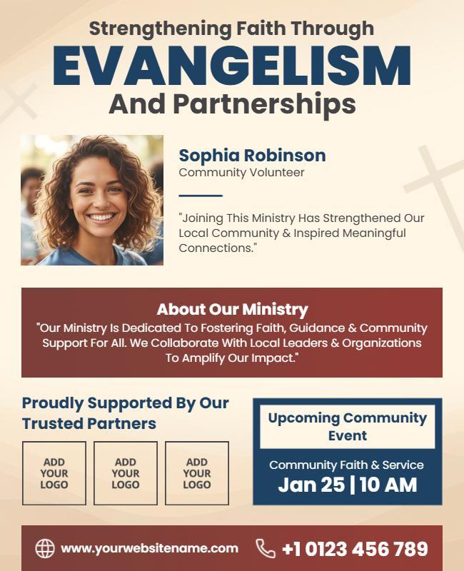 Community Evangelism and Partnerships Event Flyer Template