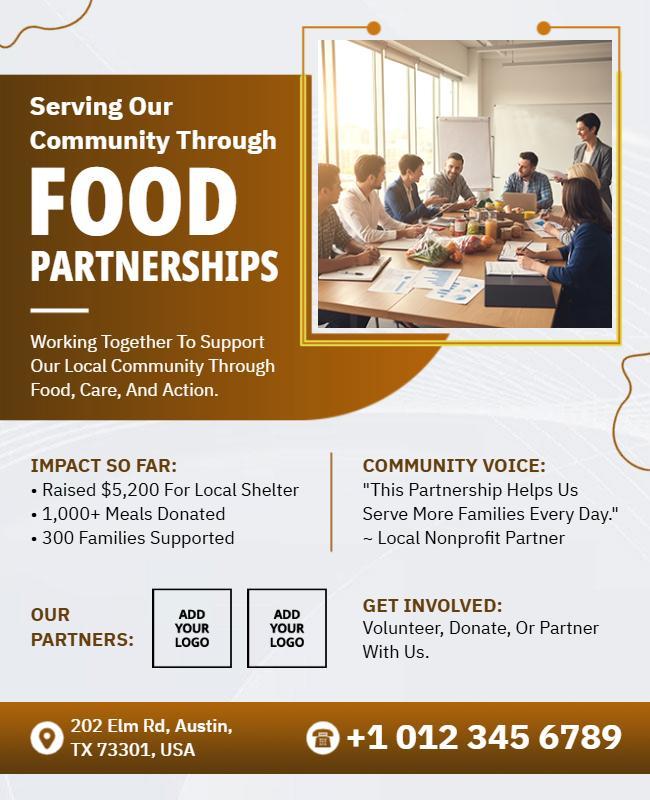 Community Food Partnership Event Flyer Template
