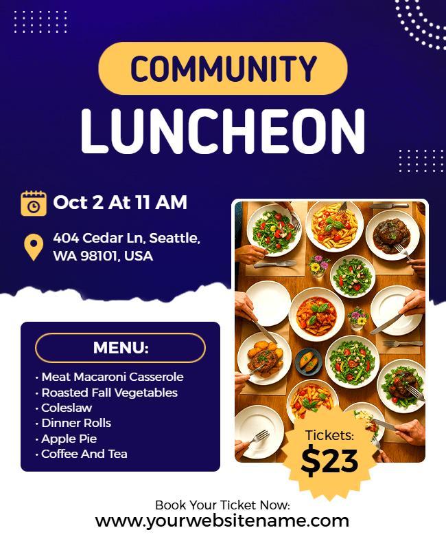 Free Lunch Flyer Templates for Community Meals & Fundraisers