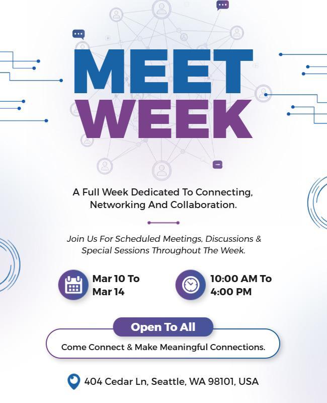 Community Networking Meeting Week Flyer Template