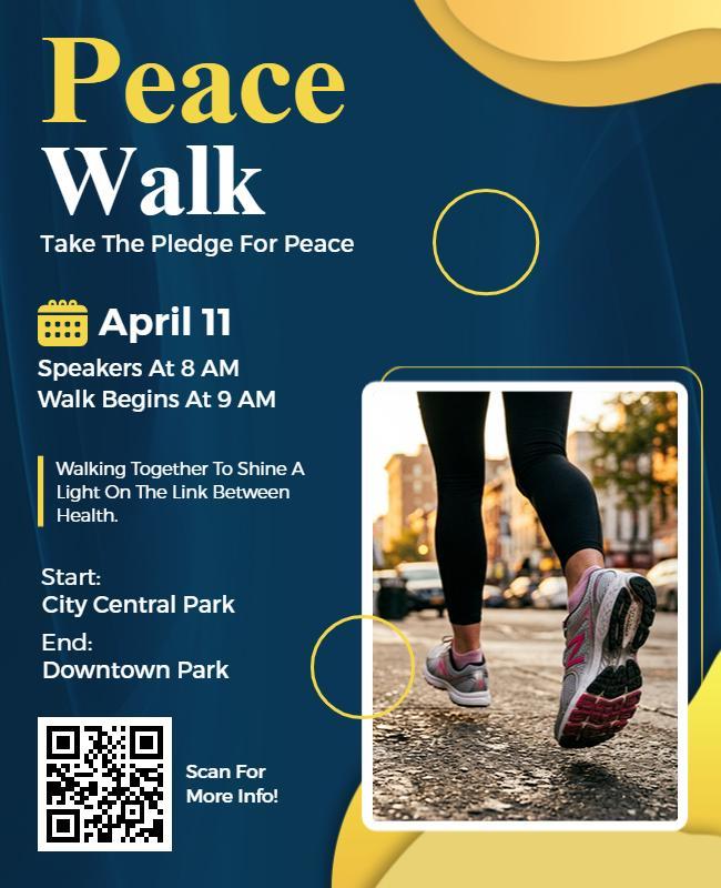 Community Peace Walk Event Flyer Template