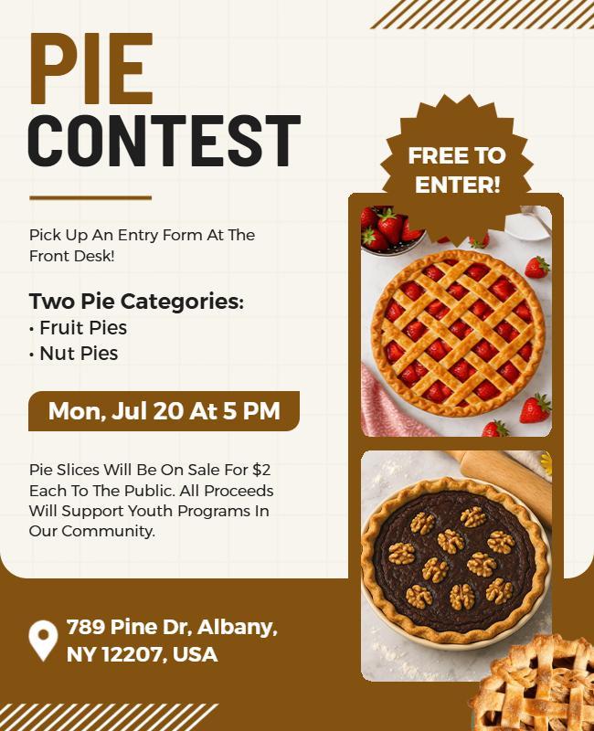 Community Pie Baking Contest Flyer Template