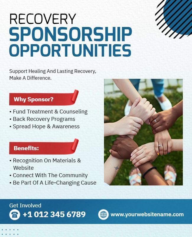 Community Recovery Sponsorship Opportunity Flyer Template