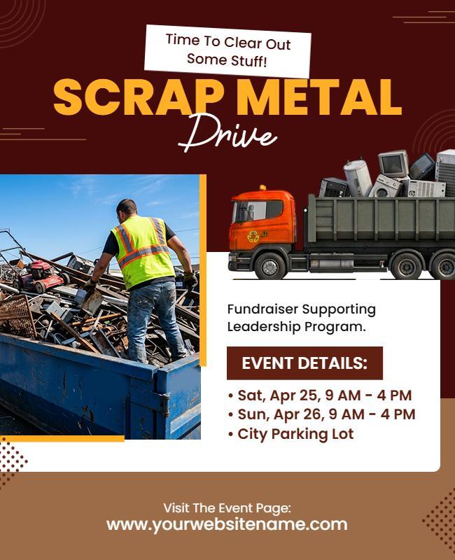 Community Scrap Metal Drive Event Flyer Template