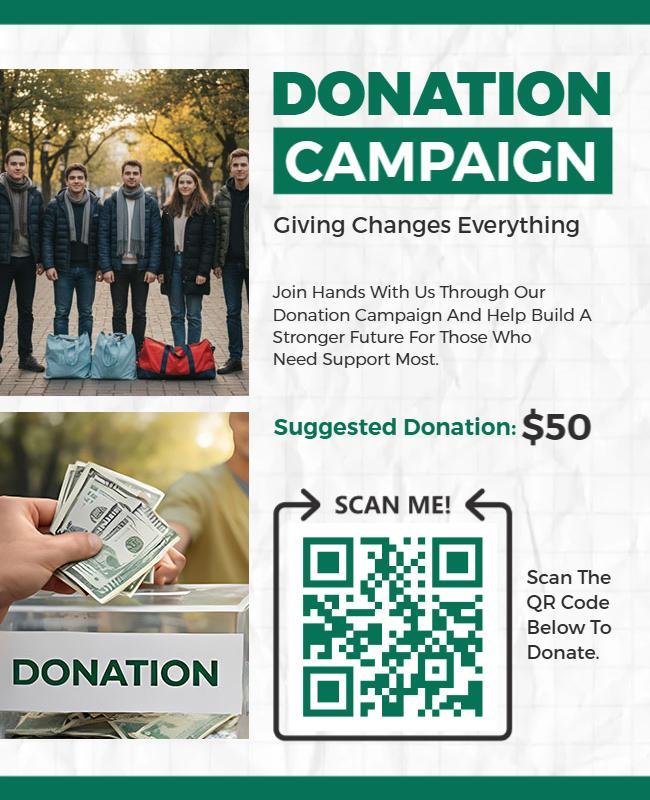 Community Support Donation Campaign Flyer Template