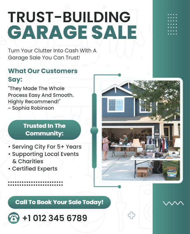Community Trust-Building Garage Sale Flyer Template