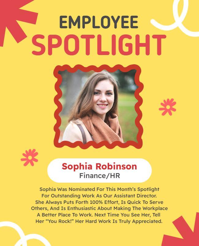 Company Employee Spotlight Flyer Template