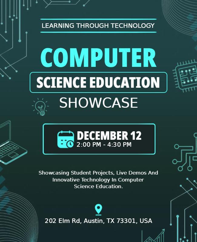 Computer Science Education Showcase Flyer Template