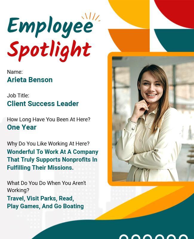 Corporate Employee Spotlight Flyer Template
