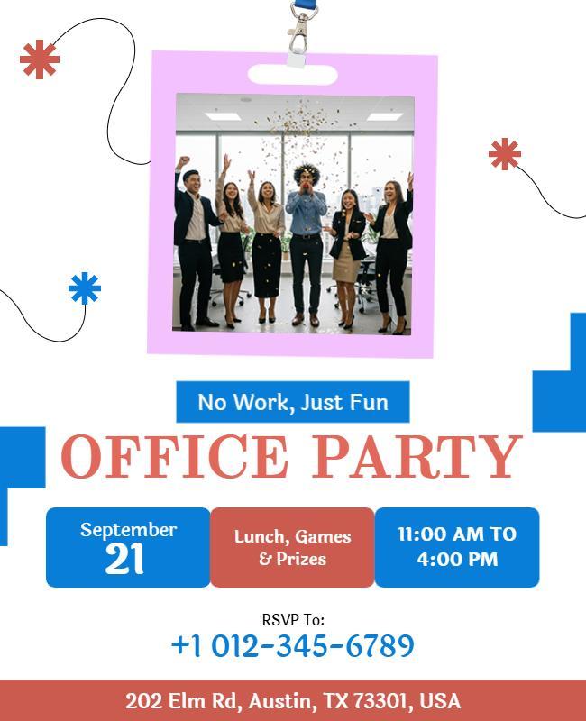 Corporate Office Party Celebration Flyer Template