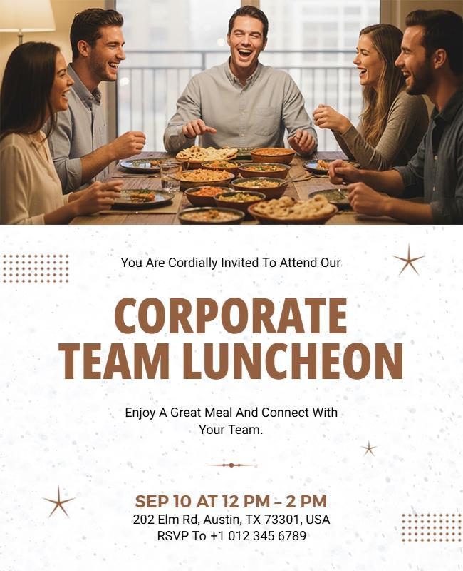 Corporate Team Luncheon Gathering Flyer Template