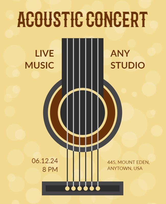 Creative Acoustic Concert Live Music Event Poster Template