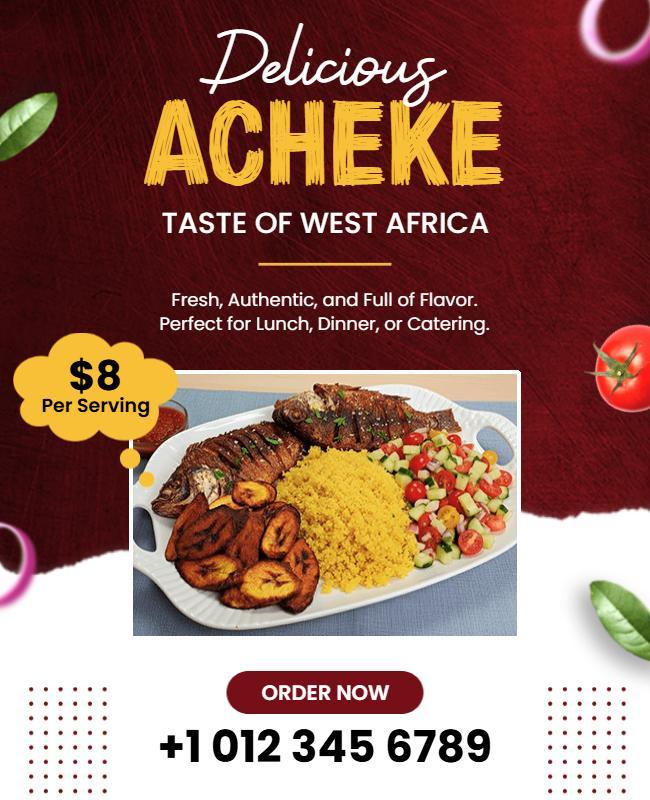 Cuisine Acheke Promotion Flyer Template