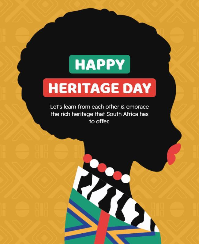 Cultural Celebration Happy Heritage Day Poster Template