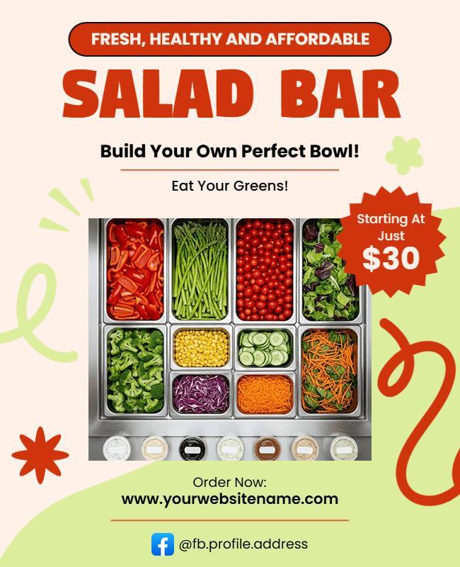 Custom Salad Bar Offer Flyer Template