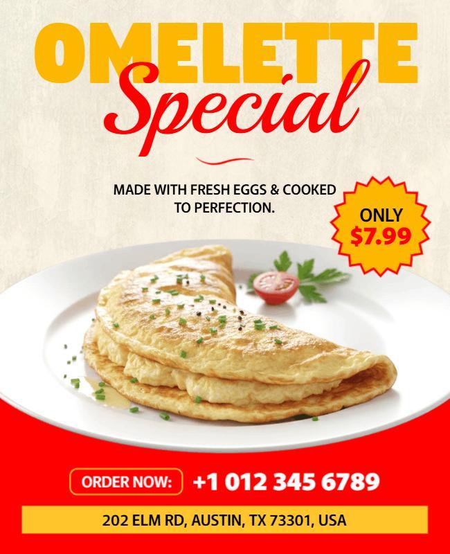 Delicious Omelette Special Offer Flyer Template