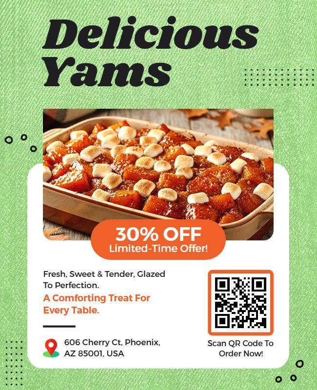Delicious Yams Special Offer Flyer Template