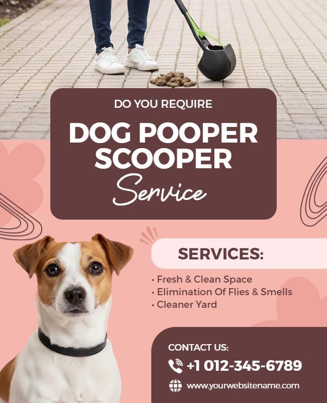 Dog Pooper Scooper Advertising Flyer Template