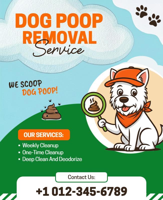 Dog Waste Removal Service Flyer Template