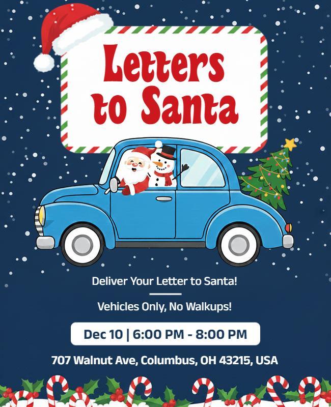 Drive-Thru Letters to Santa Flyer Template