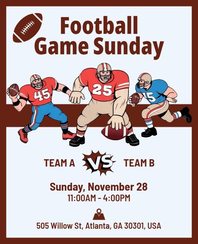 Dynamic Football Game Sunday Event Poster Template