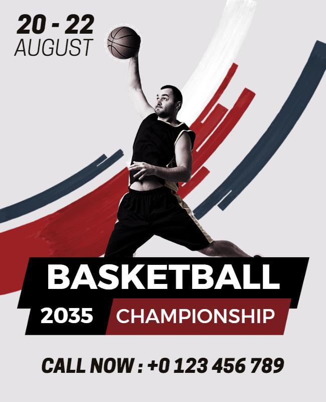 Dynamic Graphic Basketball Championship Event Poster Template
