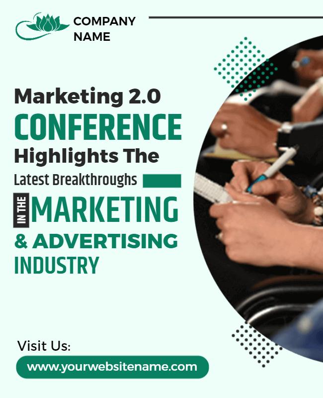 Dynamic Green Marketing Conference Highlights Poster Template