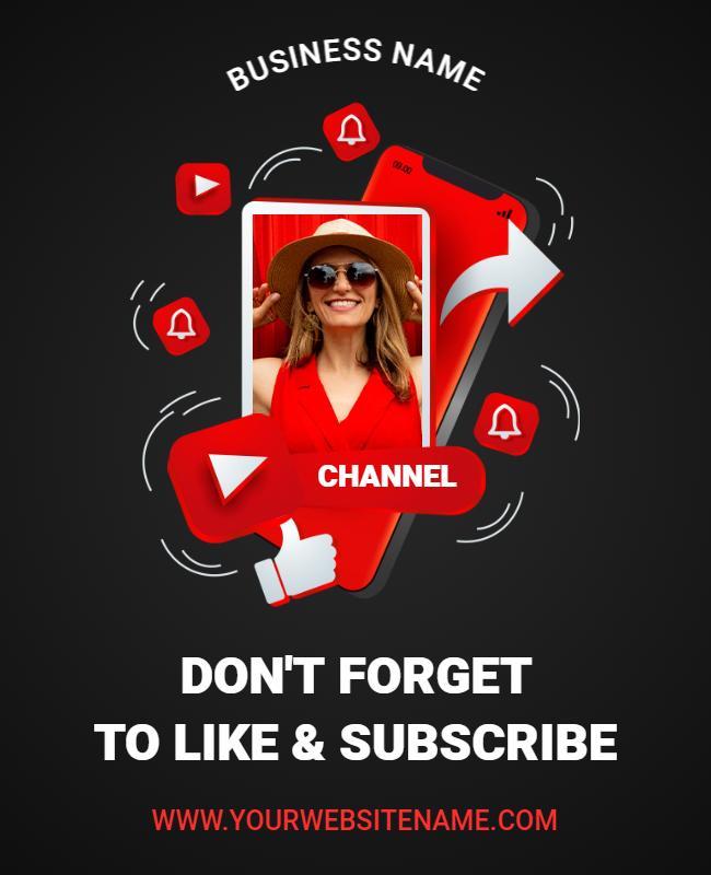 Dynamic Red Social Media Engagement Announcement Poster Template