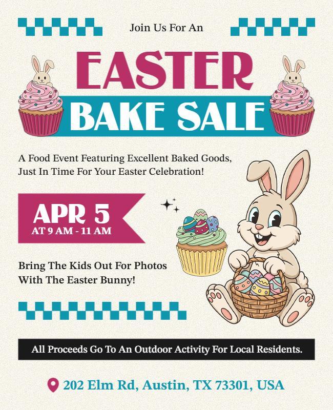 Easter Bake Sale Event Flyer Template