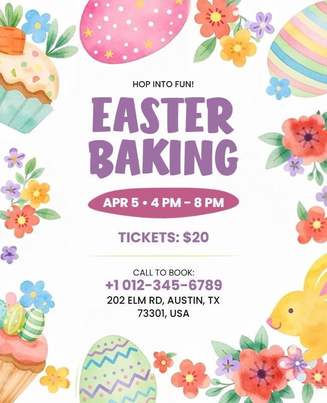 Easter Baking Event Flyer Template