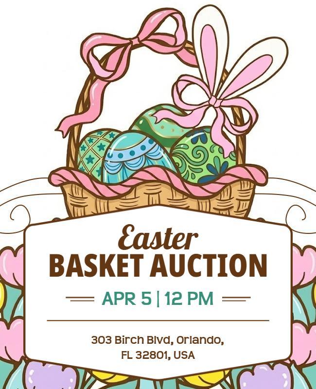 Easter Basket Auction Event Flyer Template