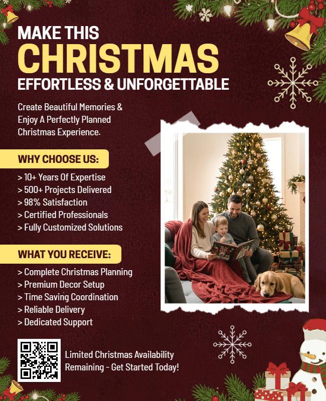 Effortless Unforgettable Christmas Planning Flyer Template