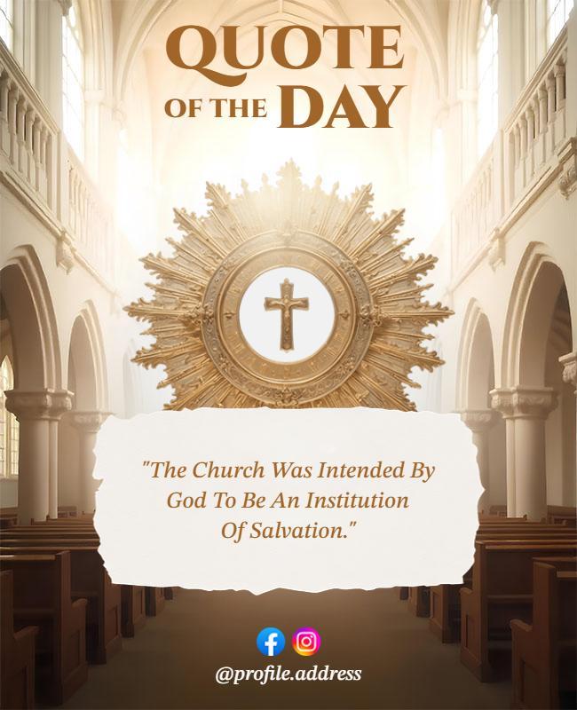 Elegant Church Interior Inspirational Quote Poster Template