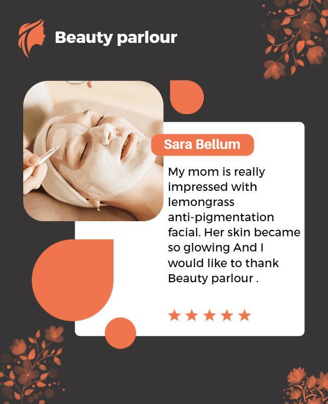 Elegant Minimalist Beauty Treatment Review Poster Template