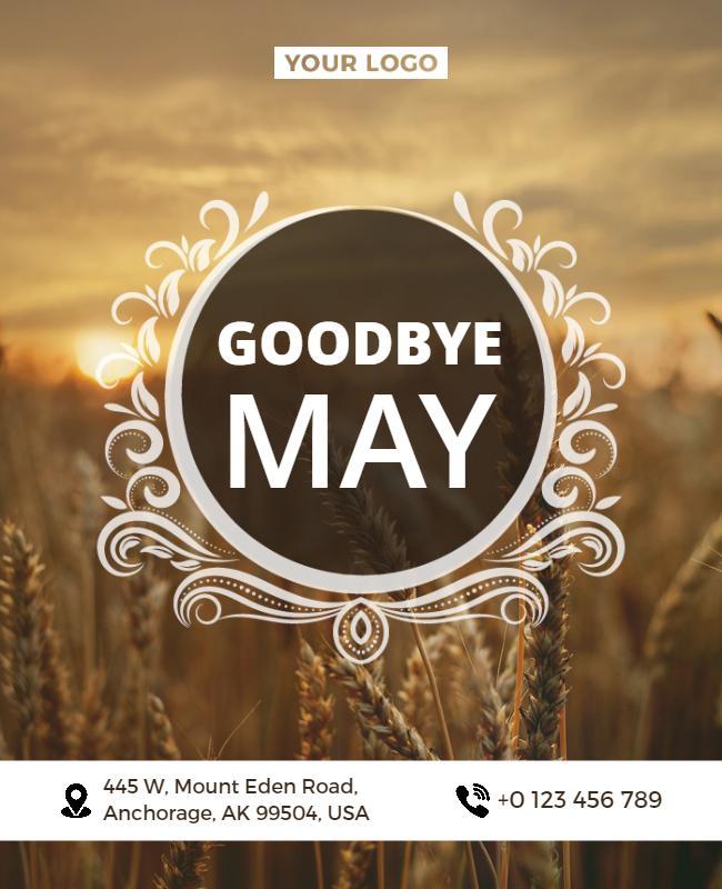 Elegant Rustic Goodbye Event Announcement Poster Template