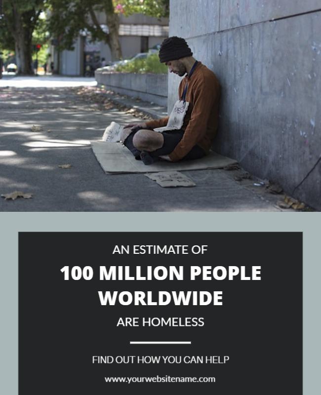 Emotional Awareness Campaign for Global Homelessness Poster Template
