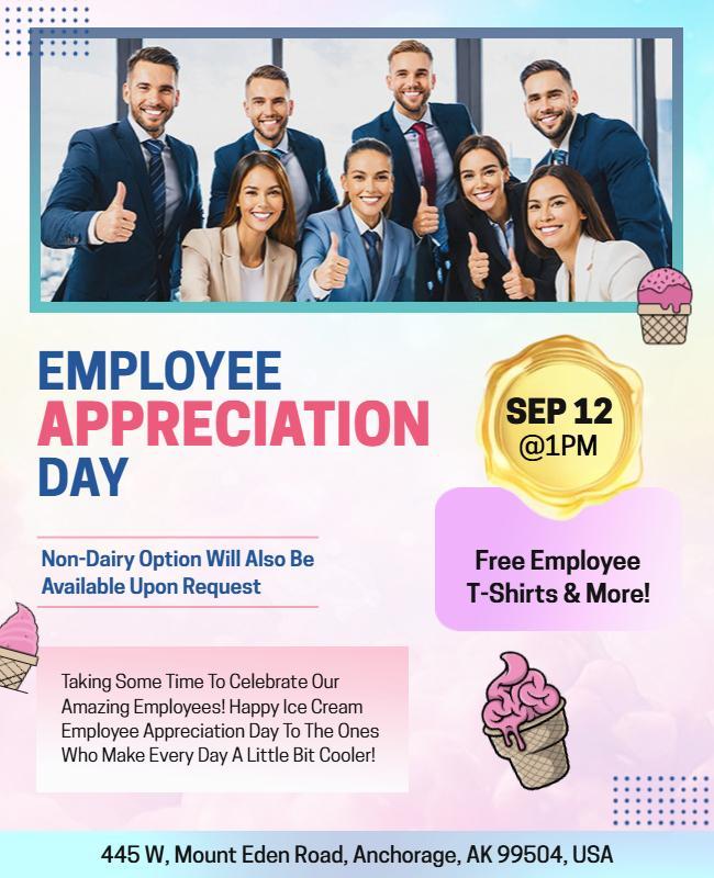 Employee Appreciation Day Celebration Event Flyer Template