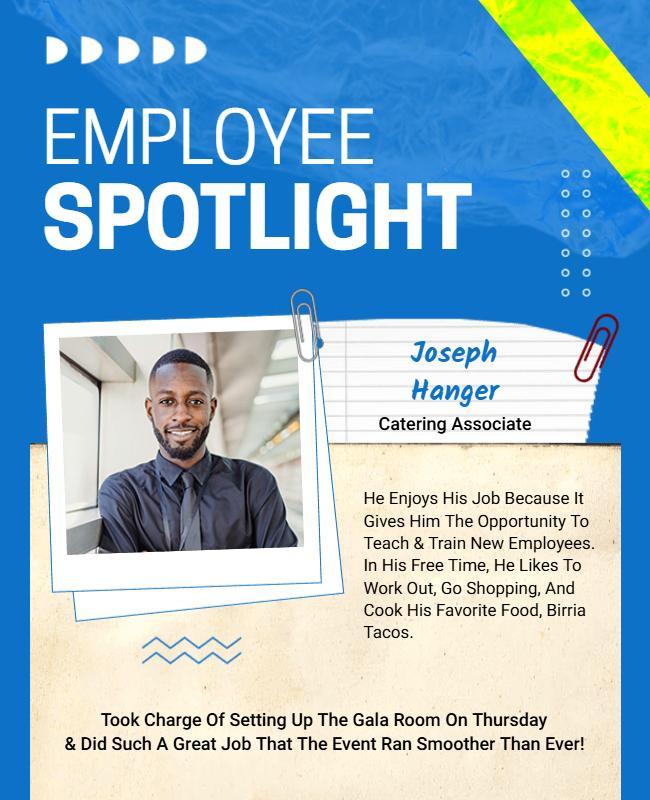 Employee Spotlight Flyer Template