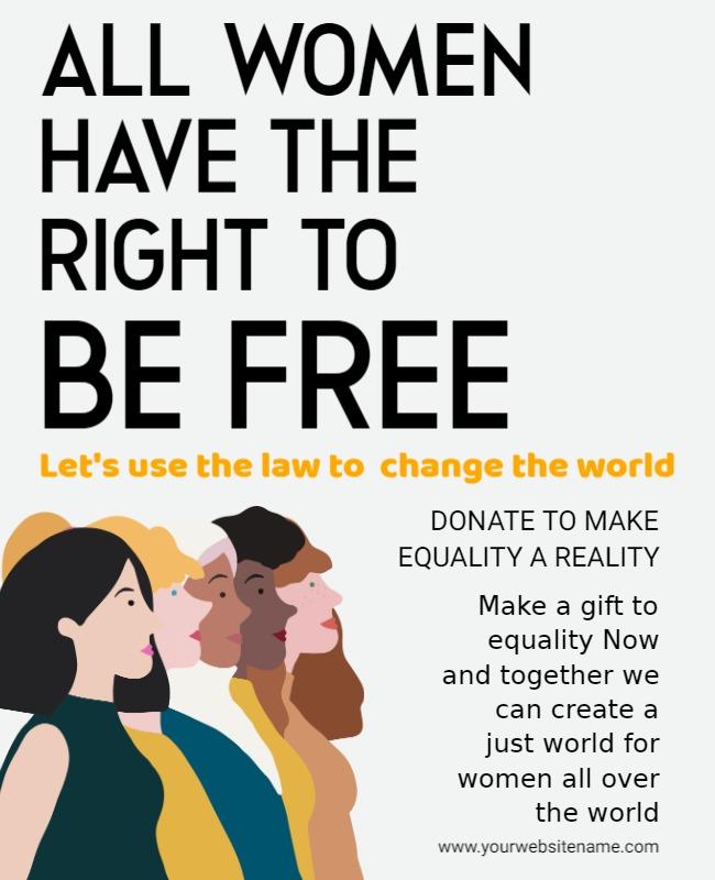 Empowering Feminist Equality Advocacy Campaign Poster Template