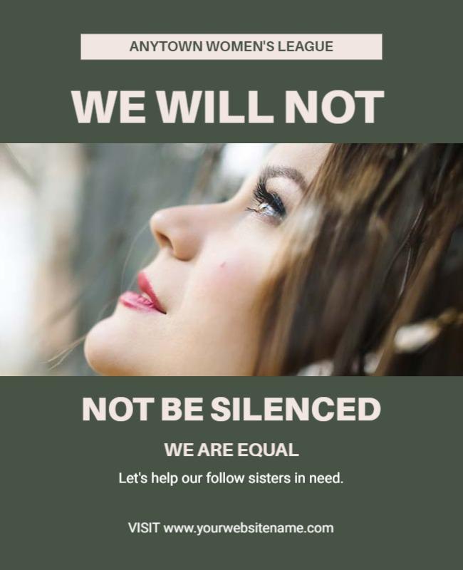 Empowering Green Advocacy for Women's Rights Poster Template
